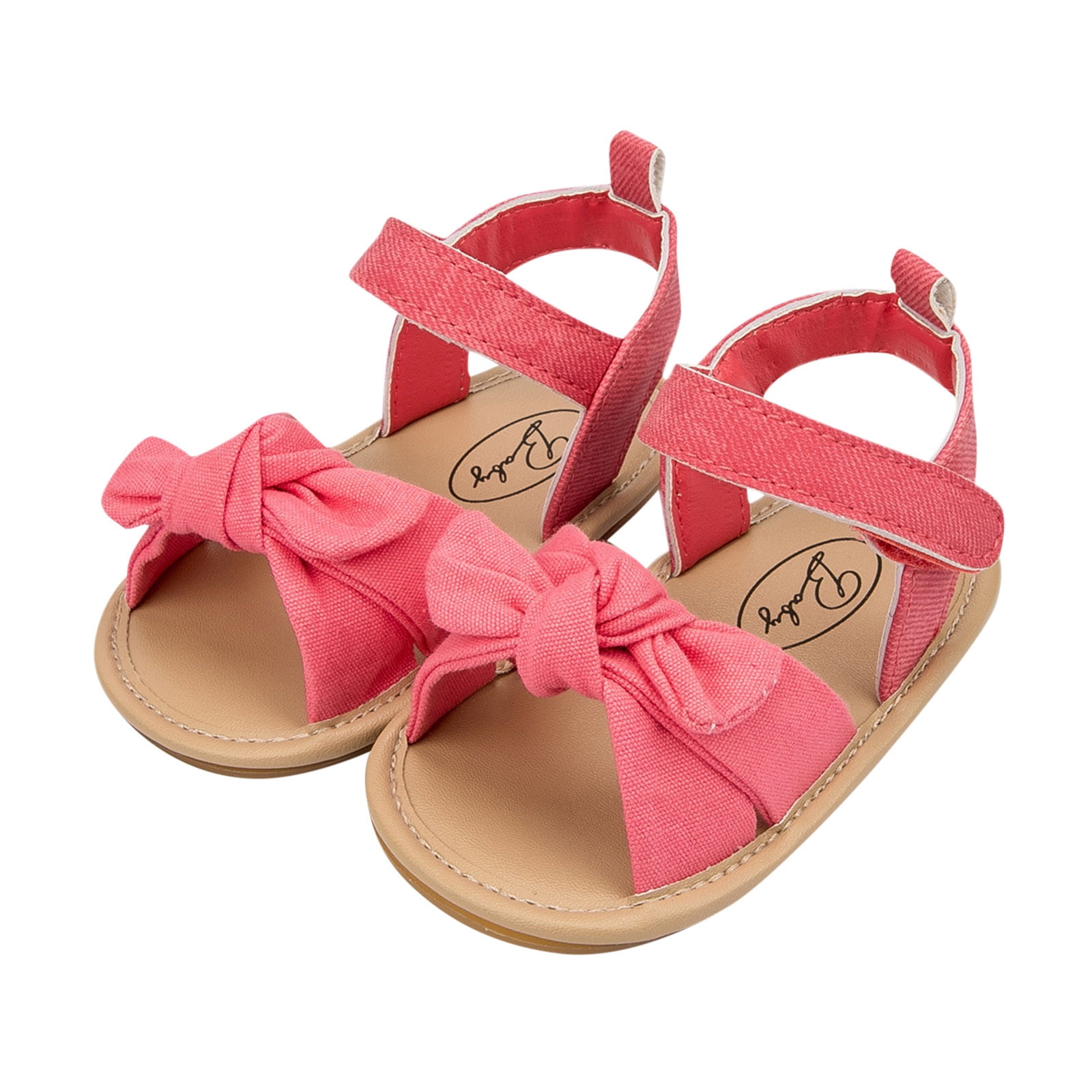 2DXuixsh Babies Shoes Size 5 Girls Open Toe Bowknot Shoes First Walkers ...