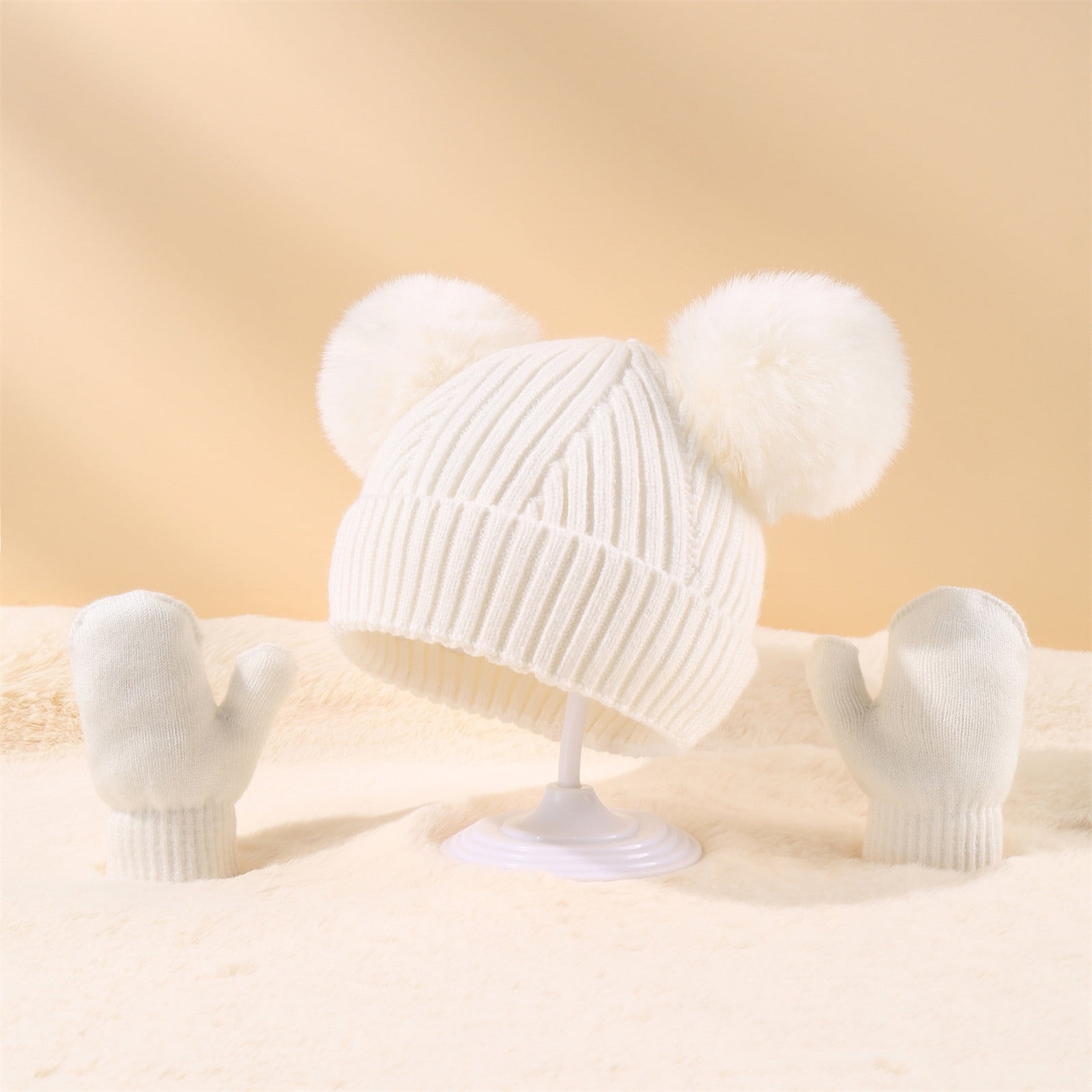 2DXuixsh Baby Hats 6-12 Months Baby Girls Boys Soft Warm Knit Hat Kids ...