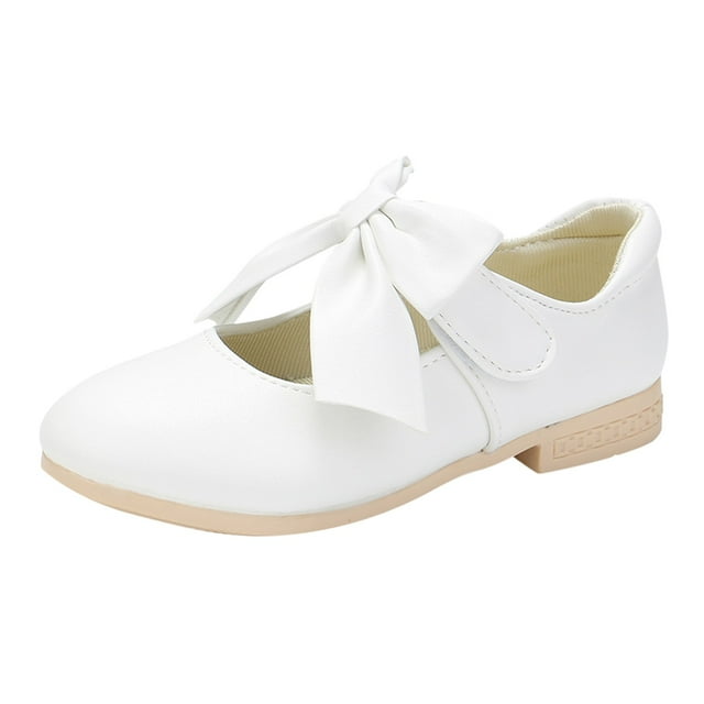 2DXuixsh Child Children Shoes White Leather Shoes Bowknot Girls ...