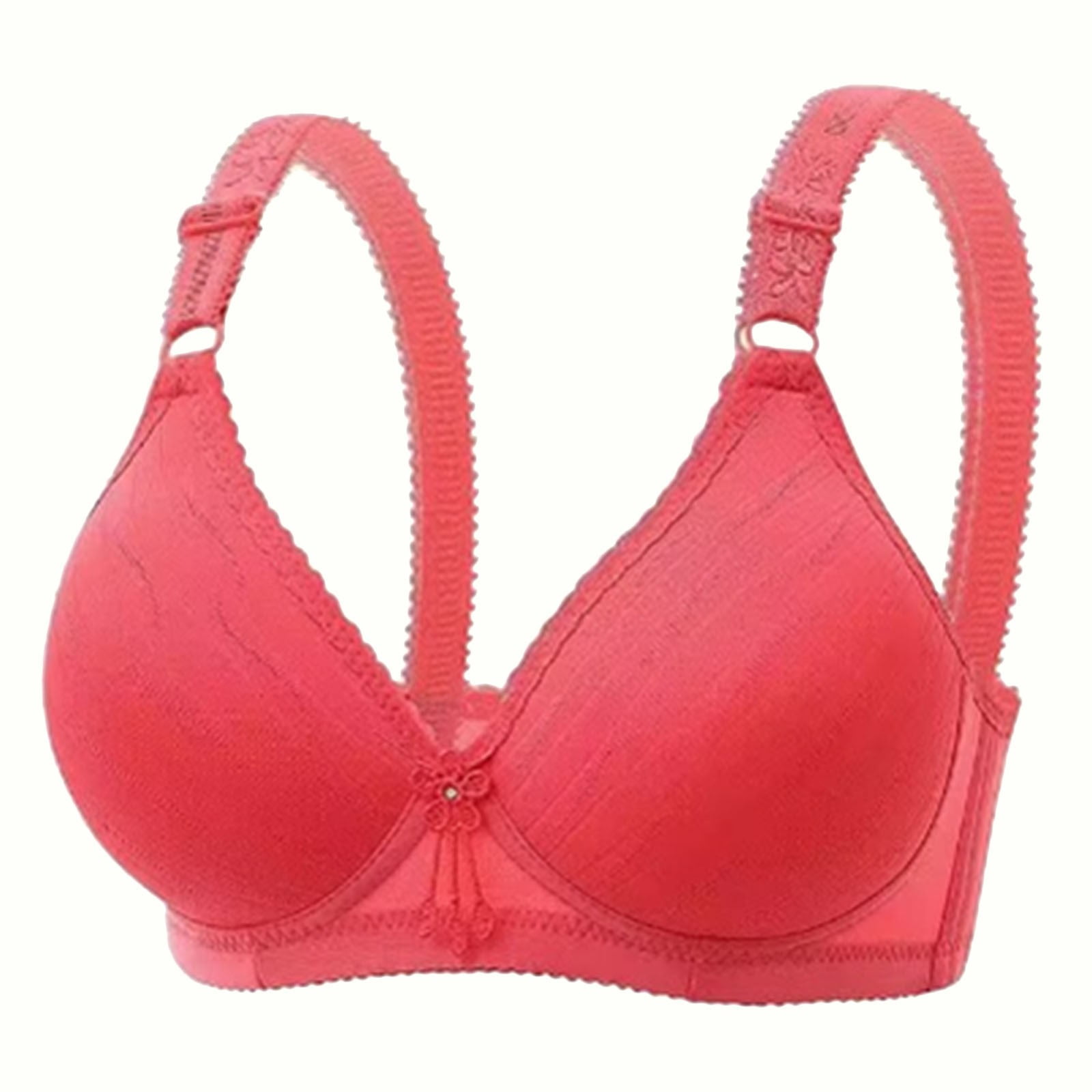 2DXuixsh Comfortable Bras for Women Full Coverage Plus Size Lifting Lace Bra Back Button Shaping ...