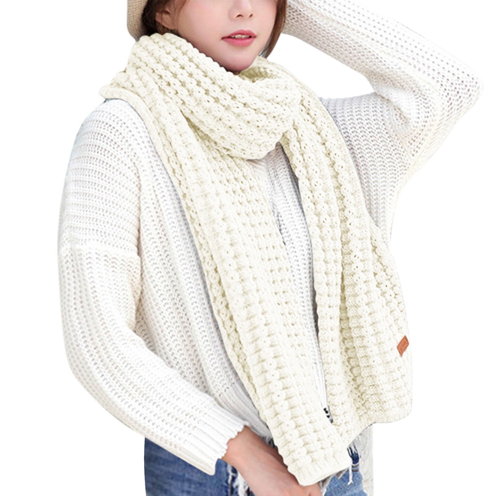 2DXuixsh Extra Large Silk Scarf Winter Multi Colored Kint Feel Pashmina ...