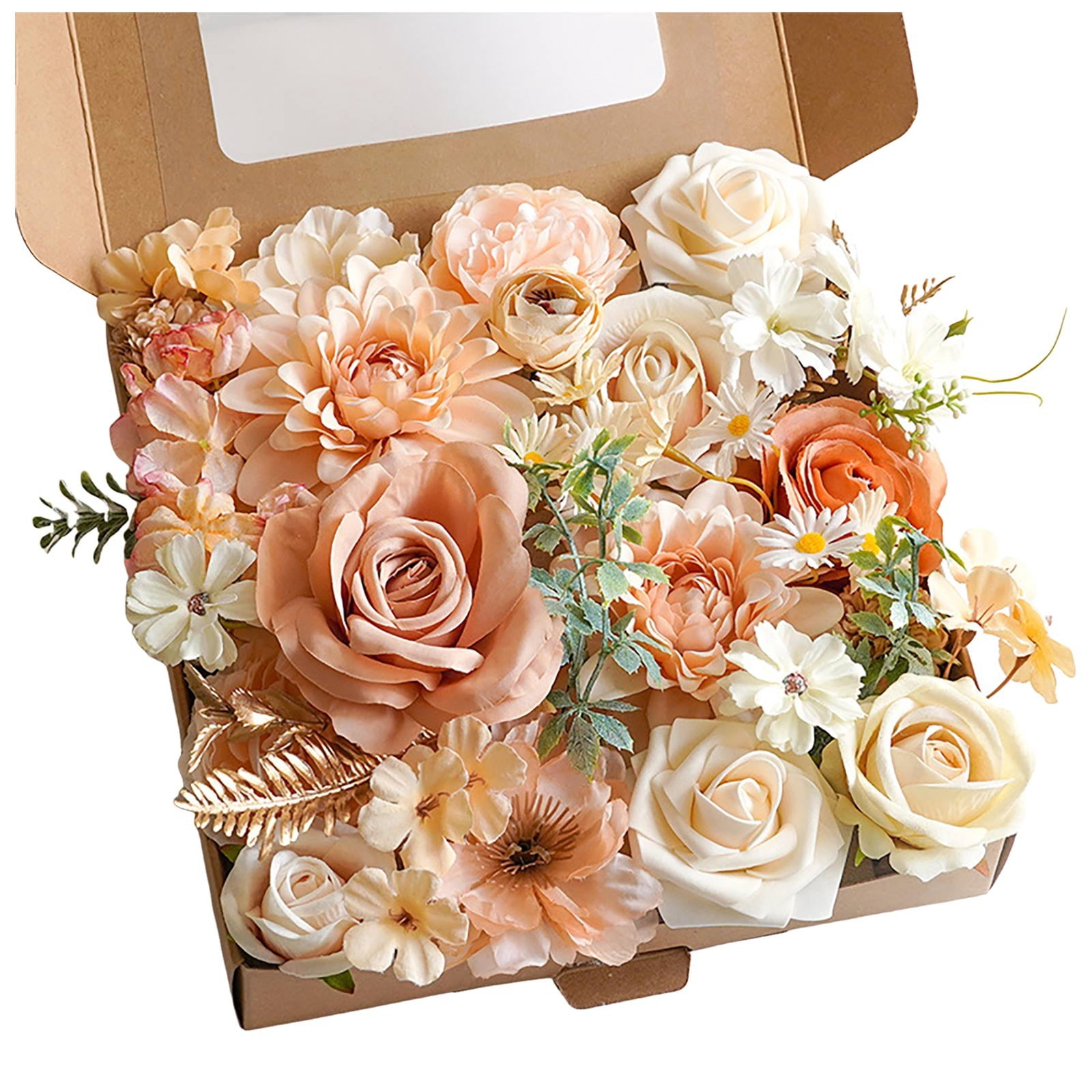 2DXuixsh Flowers Gift Box Combo Mix Silk Flowers Roses for Diy Wedding ...