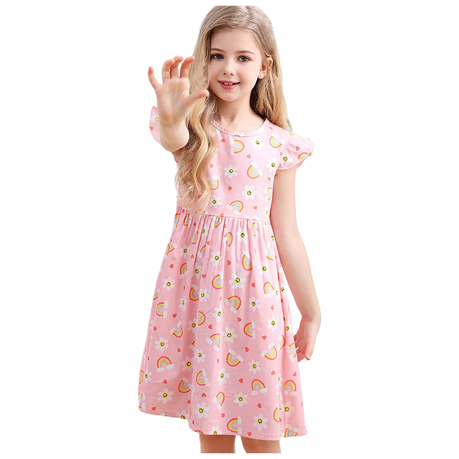 2DXuixsh Girls Dress Clothes Flower Girl Dresses for Wedding Party ...