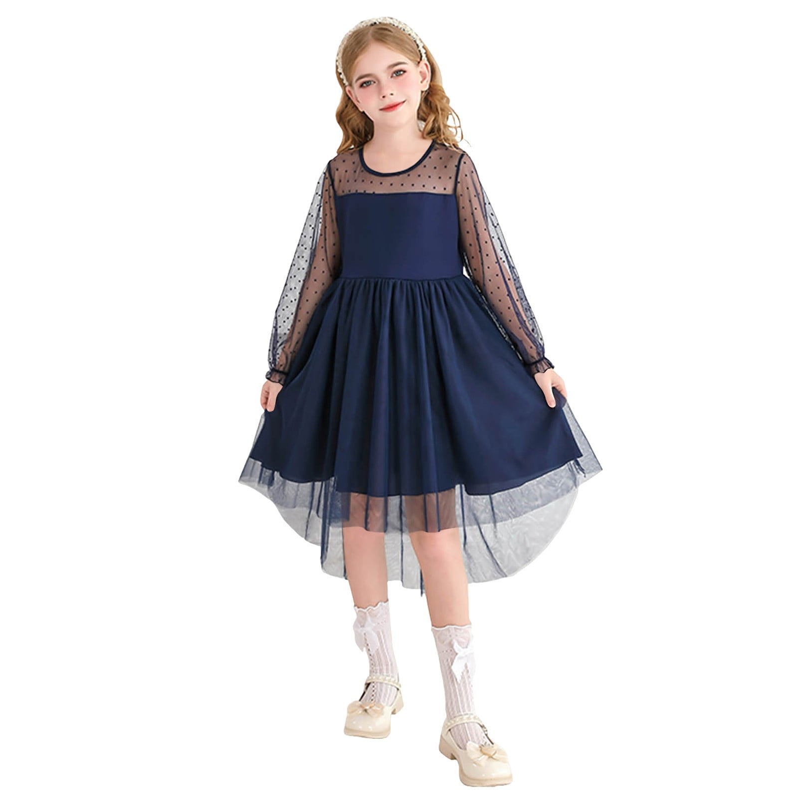 2DXuixsh Girls' Dresses Casual Swing Dresses for Wedding Princess ...