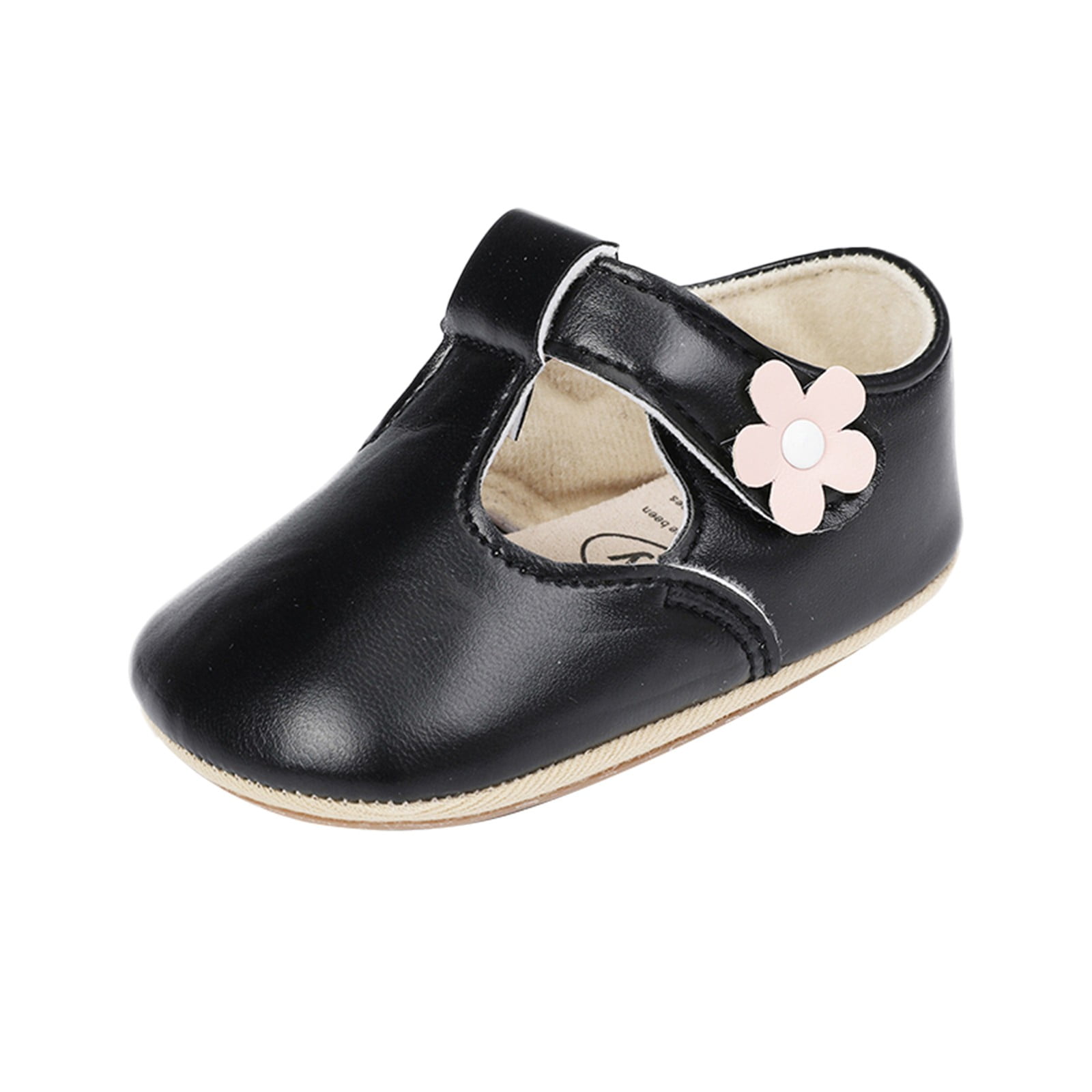 2DXuixsh Girls Sneaker Sandals Size 1 Toddler Shoes Baby Girl Flower Decoration Leather Princess ...