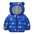 2DXuixsh Kids Jacket Toddler Boys Girls Winter Cartoon Prints Coat Bear Ears Hooded Jacket ...