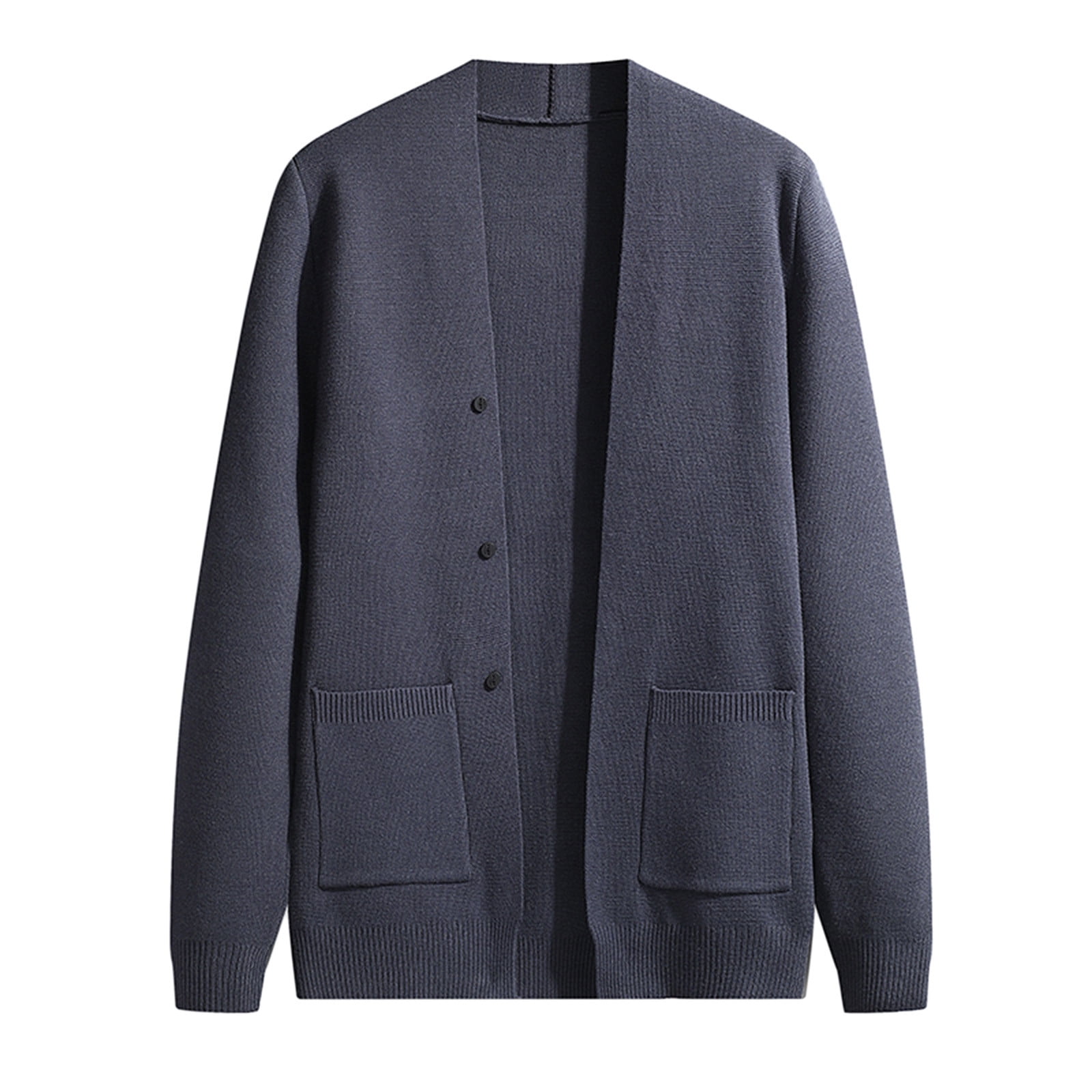 2DXuixsh Lightweight Wool Cardigan Sweater Mens Autumn Leisure Solid ...