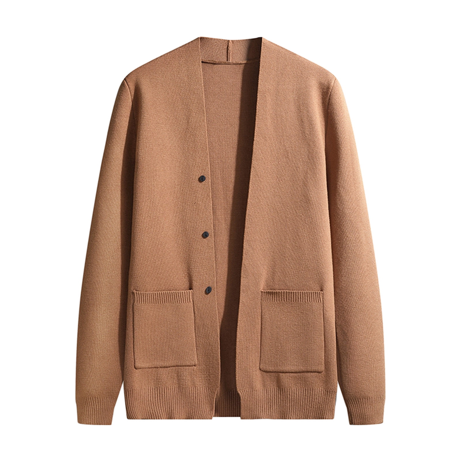 2DXuixsh Lightweight Wool Cardigan Sweater Mens Autumn Leisure Solid ...