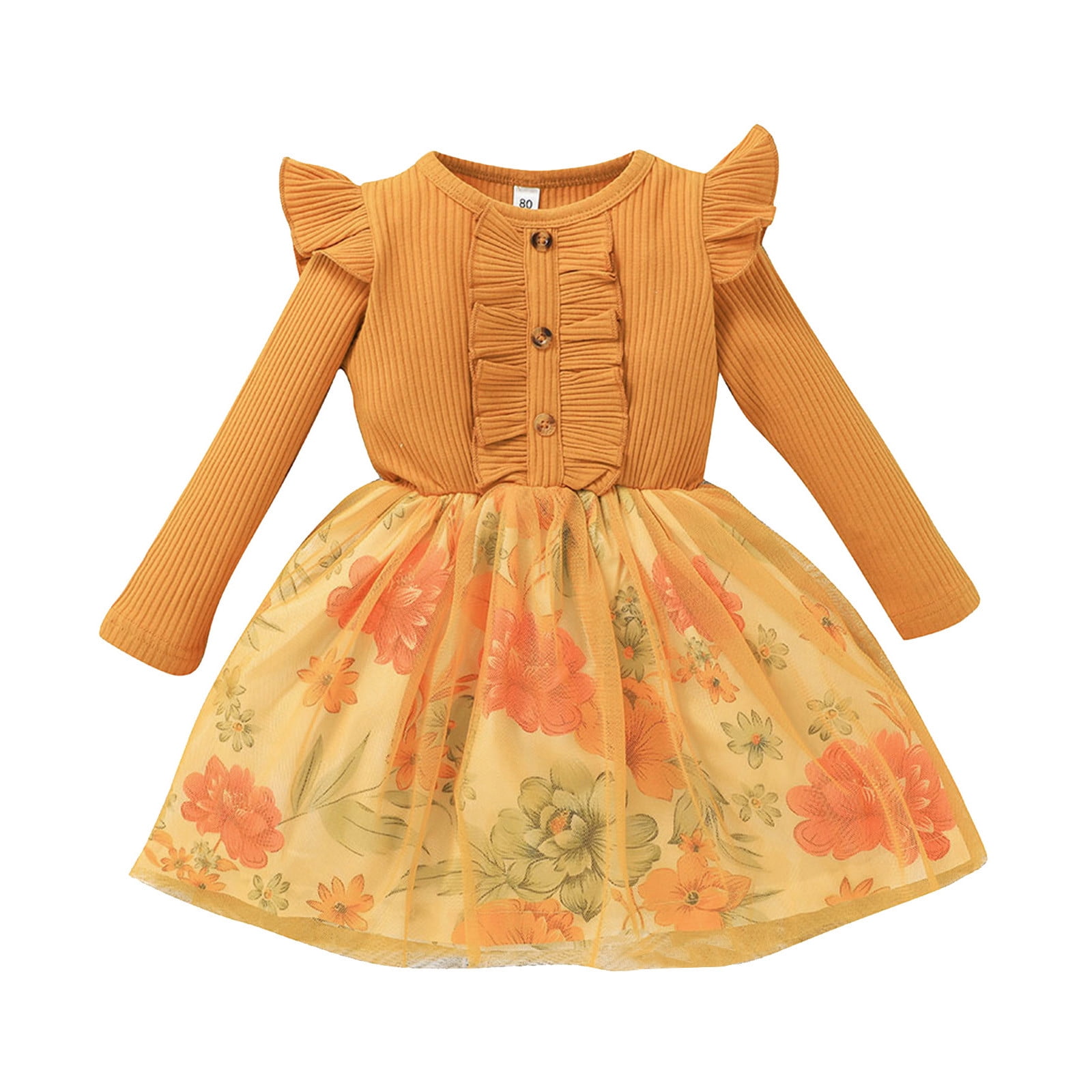2DXuixsh Little Girls Fall Clothes Size 5 Toddler Baby Girls Dress Suit ...