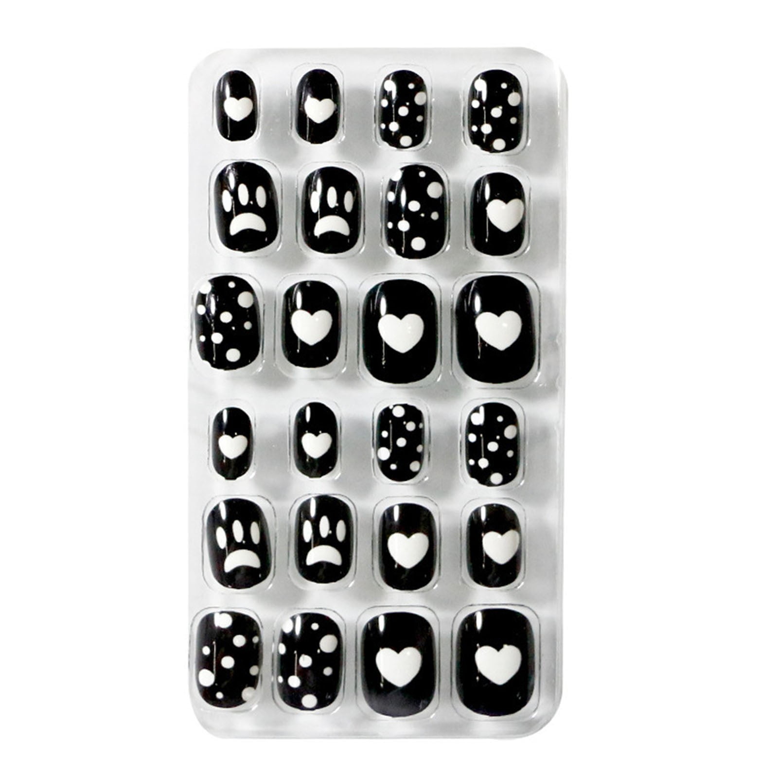 2DXuixsh Press on Nails Short Coffin Press Nails Design Long Nails ...