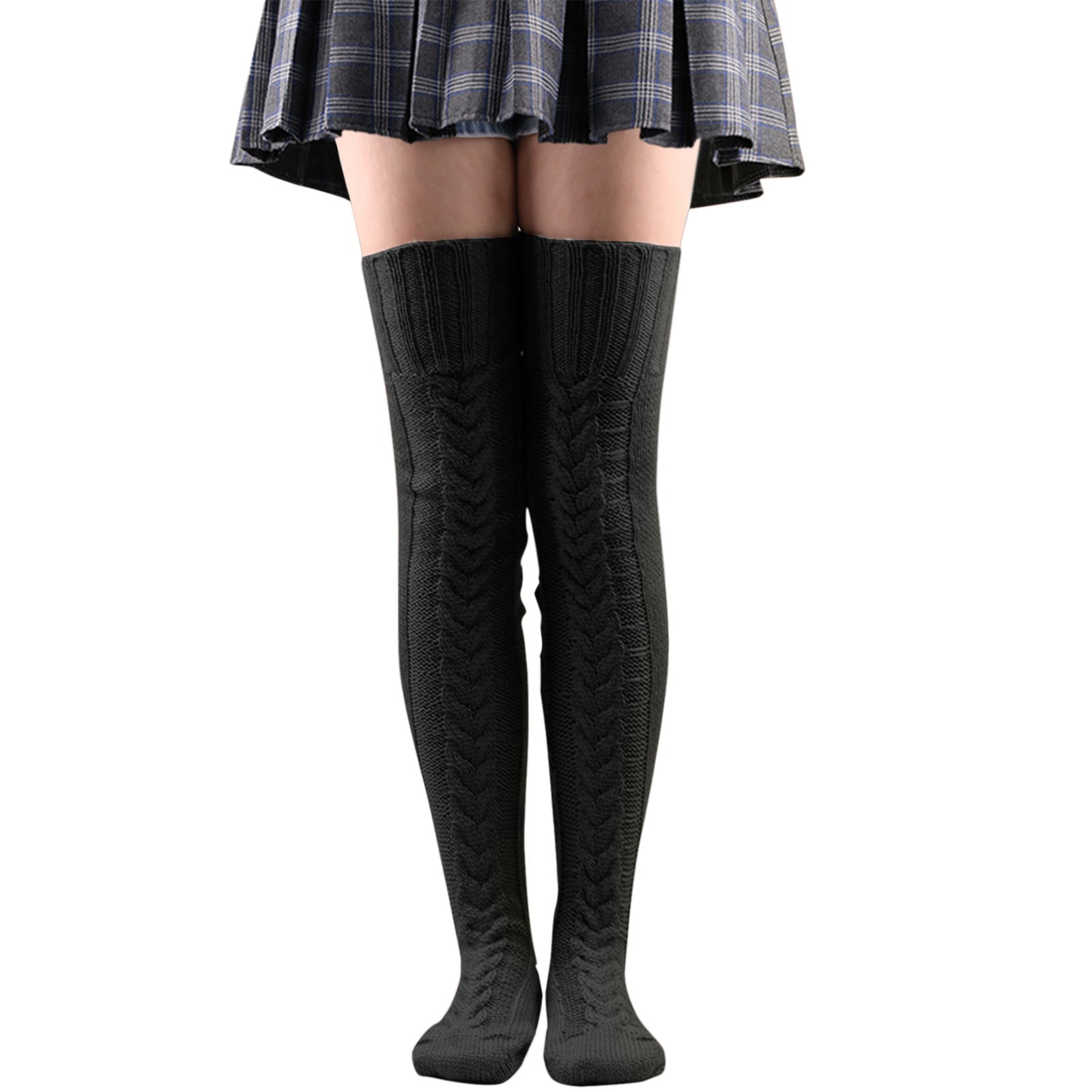2DXuixsh Scrunch Socks High Waist Tights Knit Leg Stocking Thigh Long ...