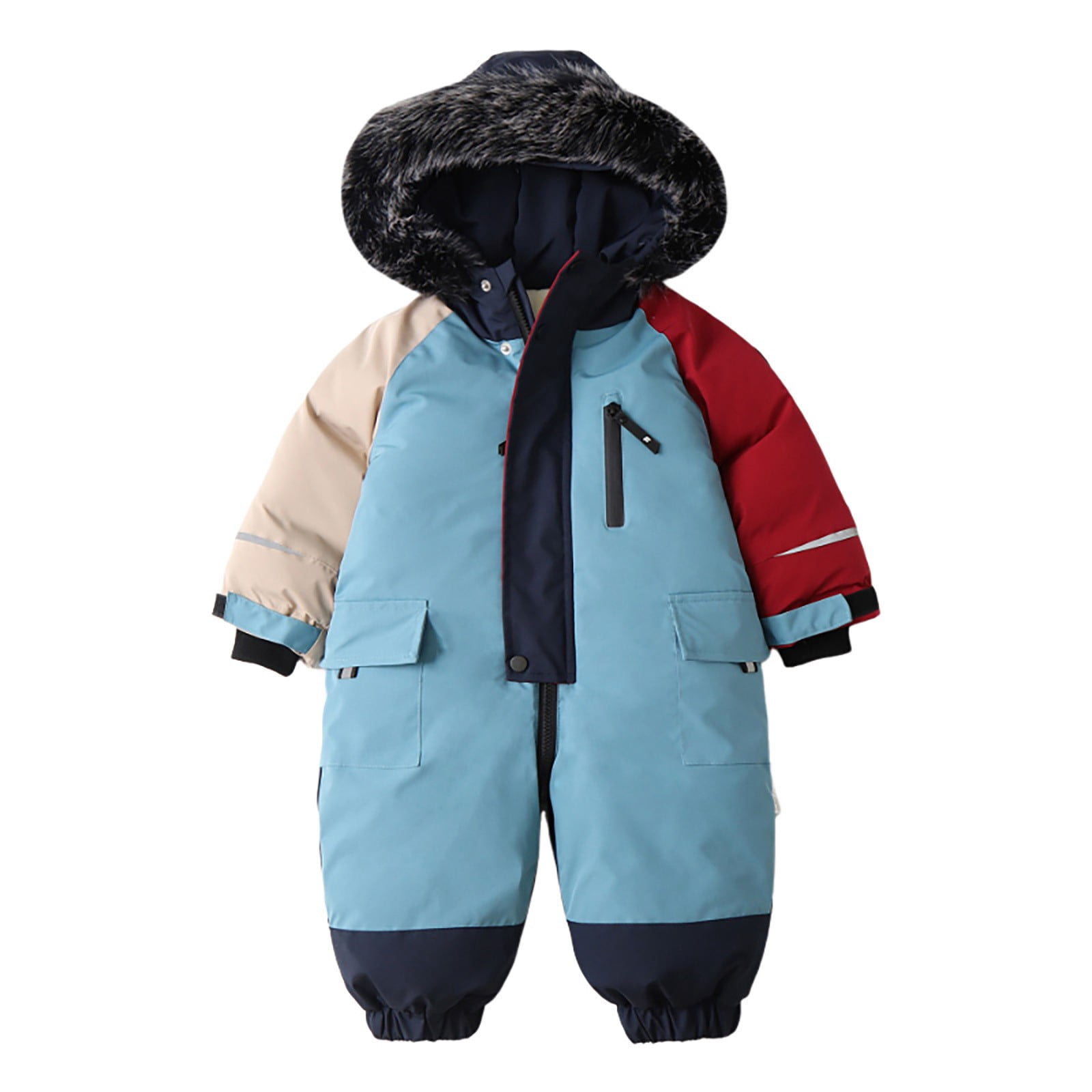 2DXuixsh Toddler Kids Girls Boys Jacket Jumpsuit Romper Hooded Winter ...