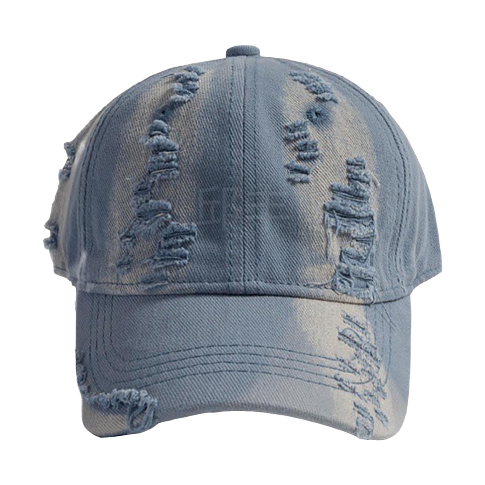 2DXuixsh Unisex Baseball Caps Washed Plain Cap Retro Adjustable Hats ...