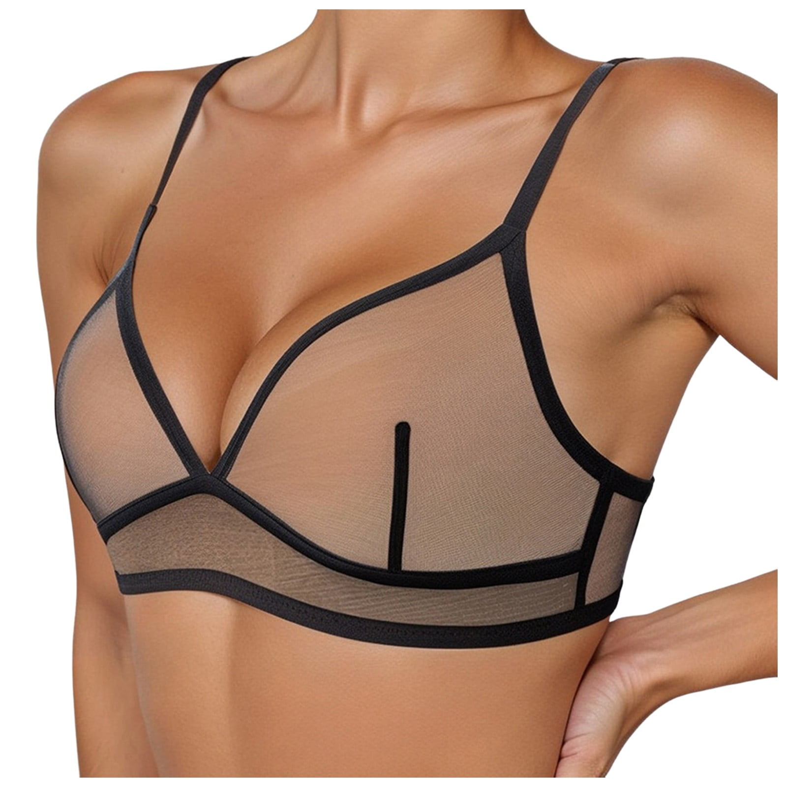 2DXuixsh Women's Bras Full Coverage Plus Size Lifting Lace Bra Wireless Bras for Women Seamless ...