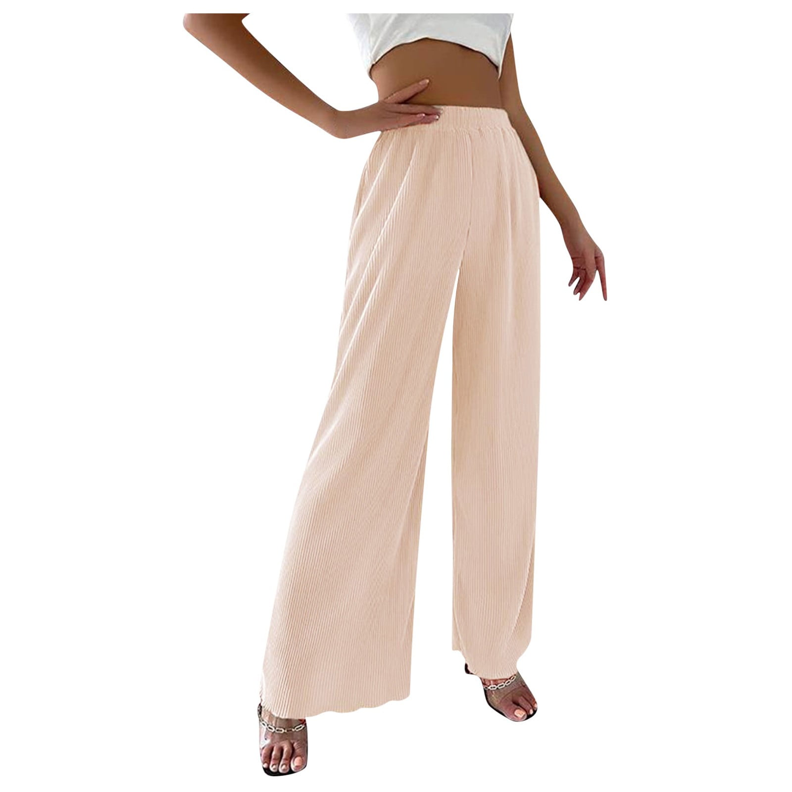 2DXuixsh Work Pants Women Wide Leg Pants Women With Pockets Lightweight ...