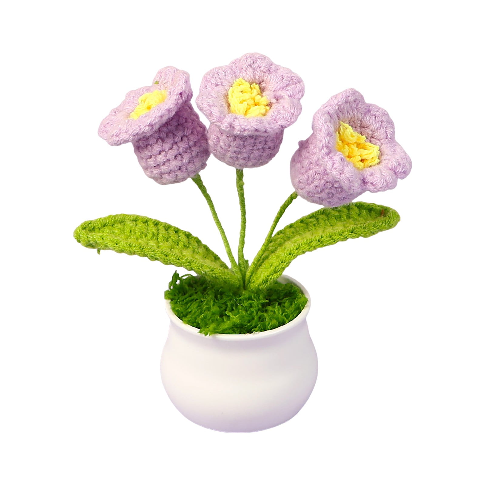 2DXuixsh Woven Flowers Hand Crafted Bell Flowers with Crocheted Flowers ...