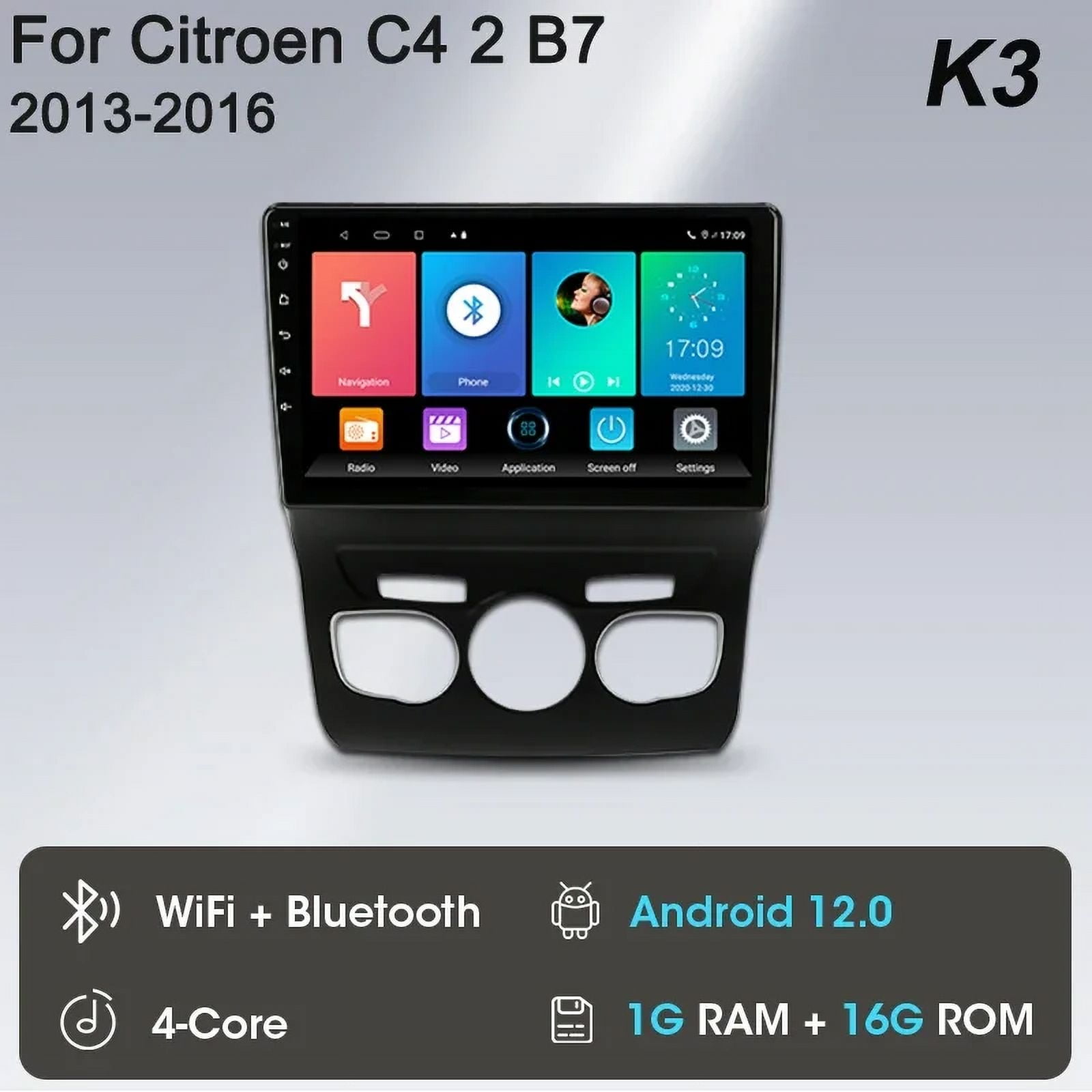 2Din Android 12 Car Radio for Citroen C4 2 B7 2013-2016 Multimedia ...