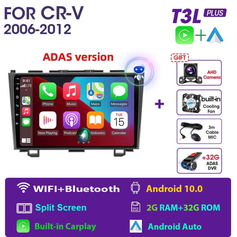 2Din Android 12 Head Unit CarPlay Car Radio Multimedia Video Player for Honda CRV CR-V 3 RE 2006 ...