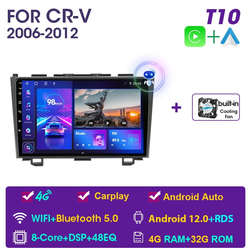2Din Android 12 Head Unit CarPlay Car Radio Multimedia Video Player for Honda CRV CR-V 3 RE 2006 ...