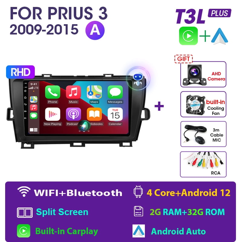 2Din Car Radio Multimedia Player For Toyota Prius 3 XW30 2009 - 2015 ...