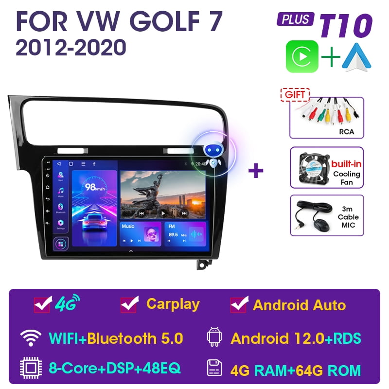 2Din Car Radio Multimedia Player For Volkswagen VW Golf 7 MK7 GTI 2013 ...