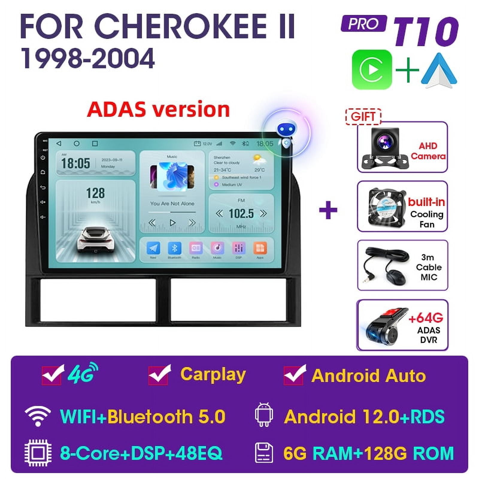 2Din Car Radio Multimedia Video Player For Jeep Grand Cherokee II WJ ...