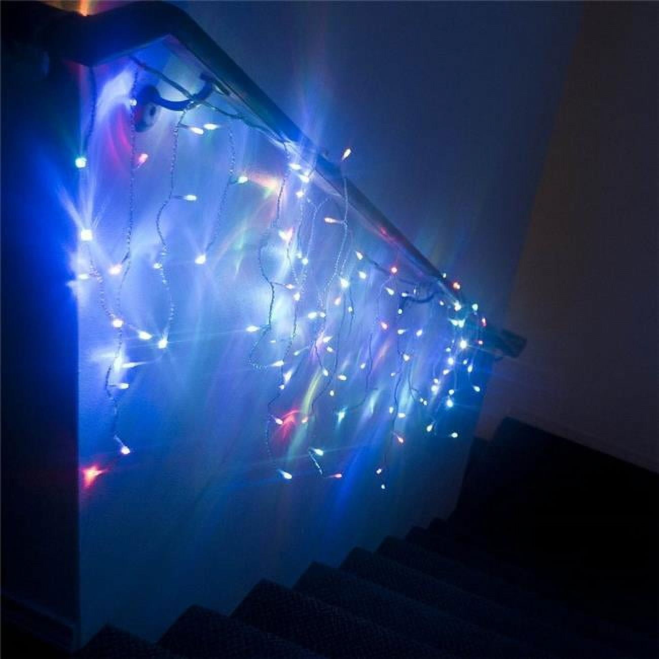 2EL105LEDSTRRGB Electric Icicle 105 LED Extendable Multicolor Flash ...