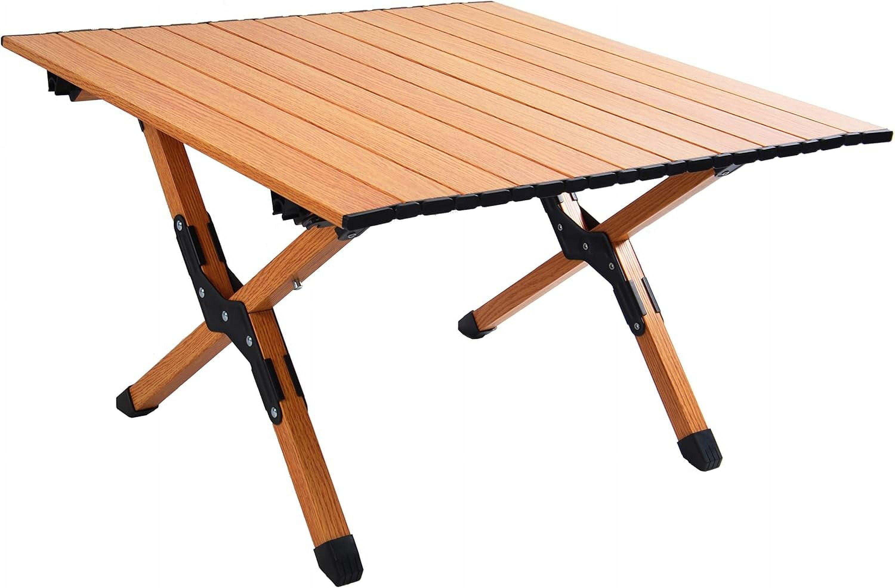 2FT Folding Camping Table, Small Lightweight Picnic Table with Roll Up ...