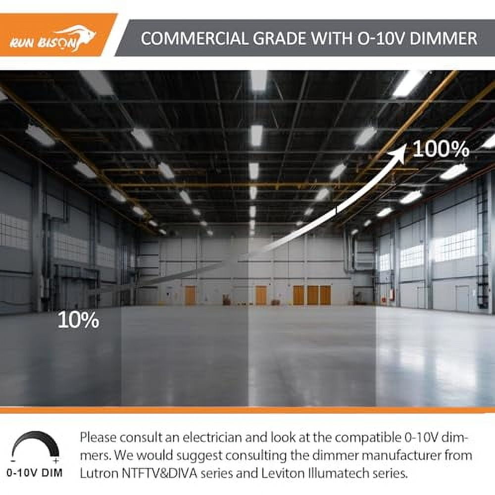 2FT LED Linear High Bay Shop Light, 155W LED Shop Light Fixture, 20,925lm 135LM/W, 120-277V ...