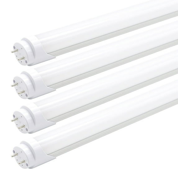 2FT LED Tube Light, 5000K Daylight Whtie, Frosted Cover, 8W G13 Base, 4 ...