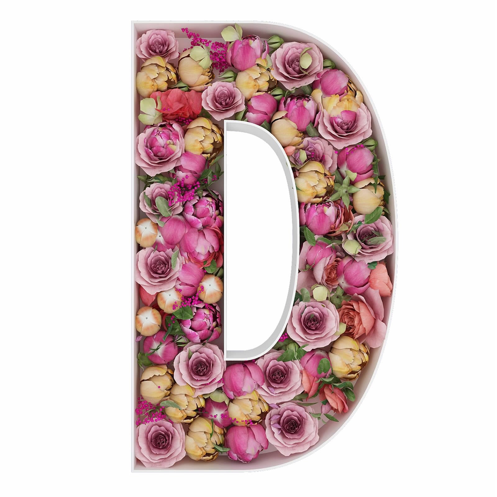 2FT Letter D Mosaic ZS23 Balloon Frame Letter DIY Fillable Letters Kit ...