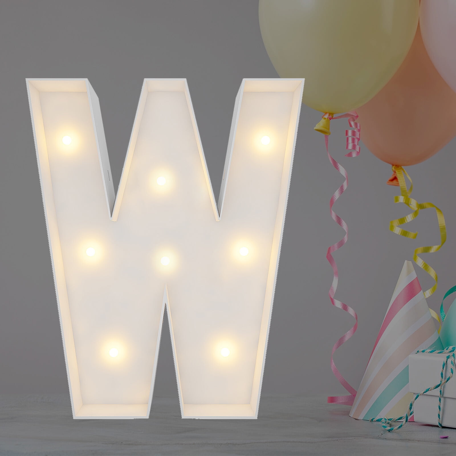 2FT Marquee Light Up Letters, Marquee Letters W, Mosaic Balloon Letters ...
