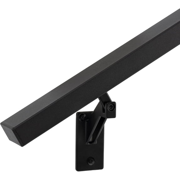 2FT Matte Black Handrails Kit for Indoor Outdoor Stairs，Modern Aluminum ...