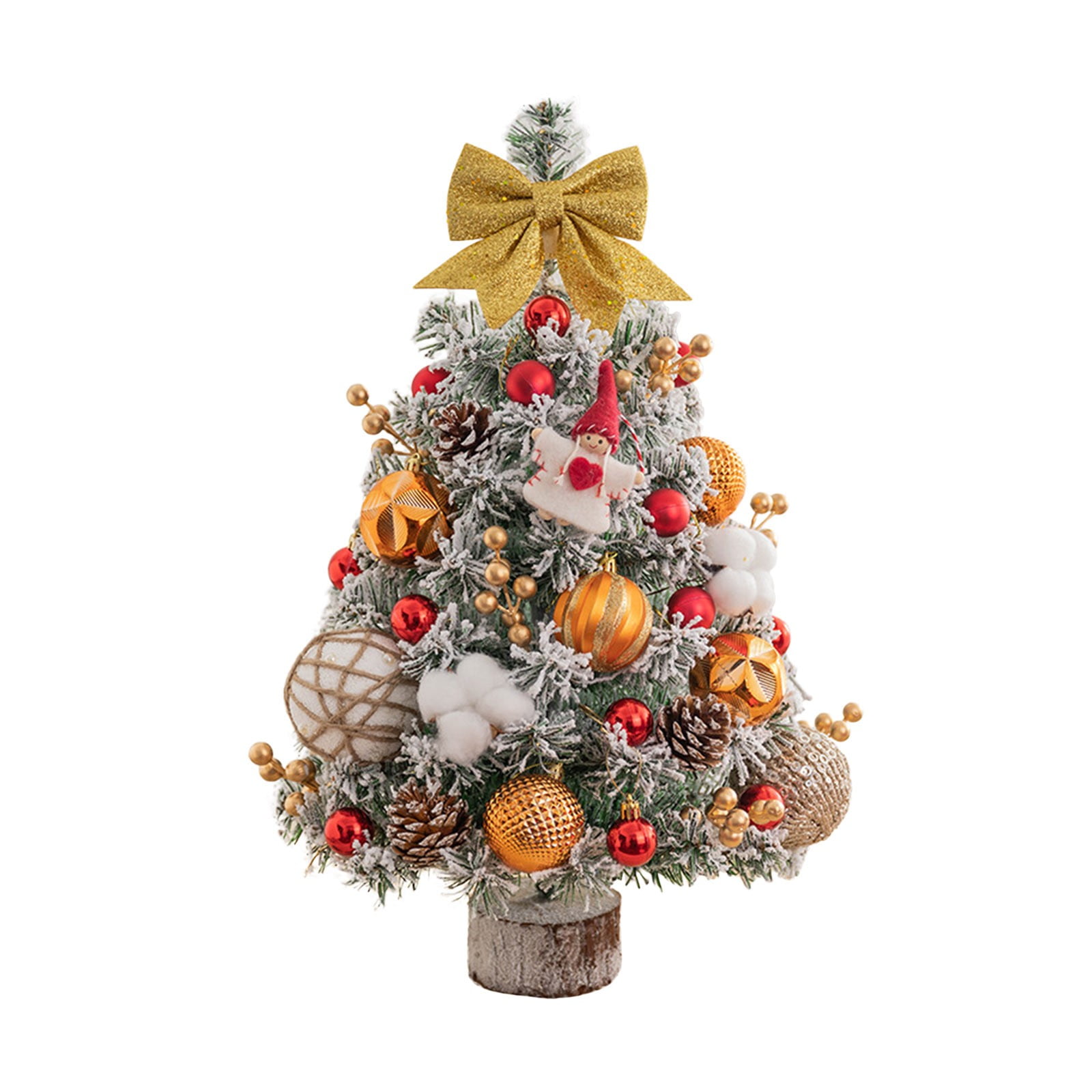 2FT Mini Tabletop Christmas Tree with Timer Lights, Artificial ...