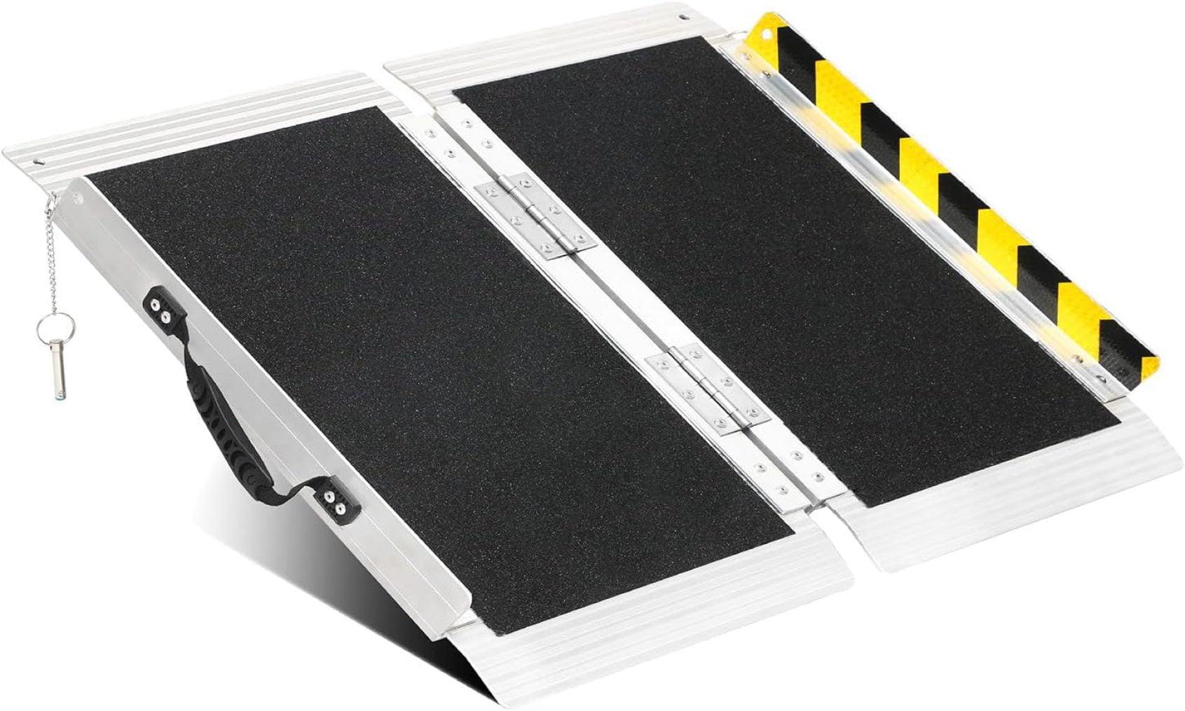 2FT Portable Wheelchair Ramp, Non-Slip Aluminum Folding Handicap Ramp ...