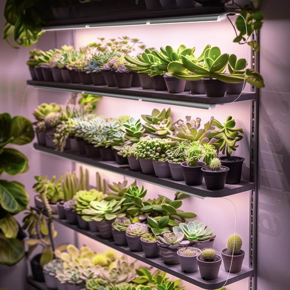 2FT T8 Grow Light, 144W(6 x 24W, 800W Equivalent), Full Sunlight Plant ...