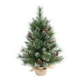 2FT Tabletop Christmas Tree Mini Artificial Christmas Tree with Battery Powered LED String ...