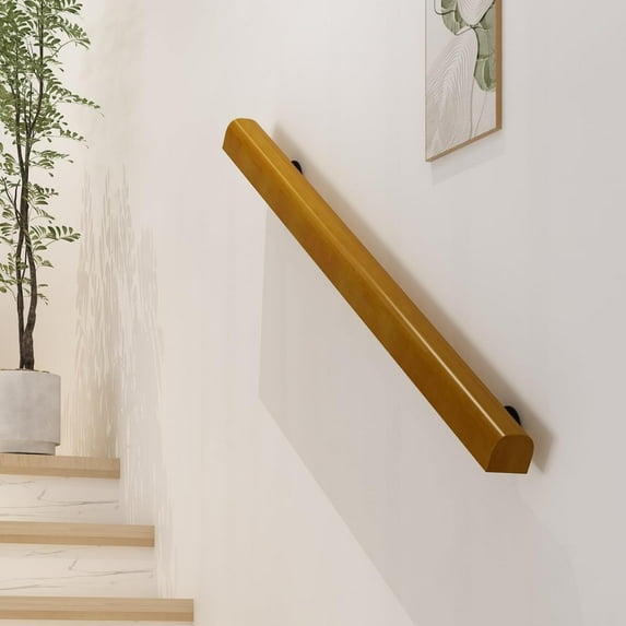 2FT Wooden Stair Railing Indoor, Wall Railings for Stairs, Hand Rails ...