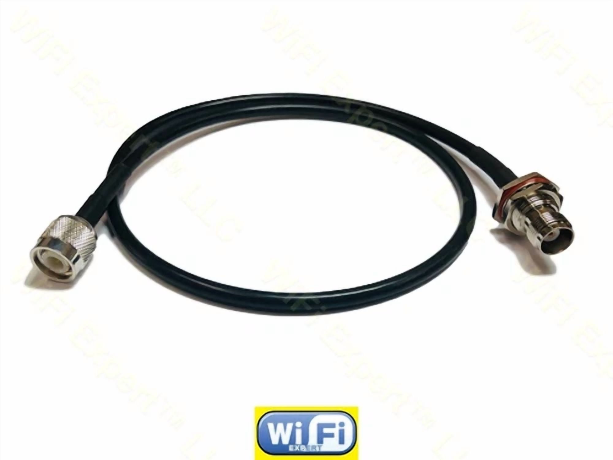 2Ft Rf Coaxial Cable Terminal Connector Tnc Female Bulkhead O-Ring To ...