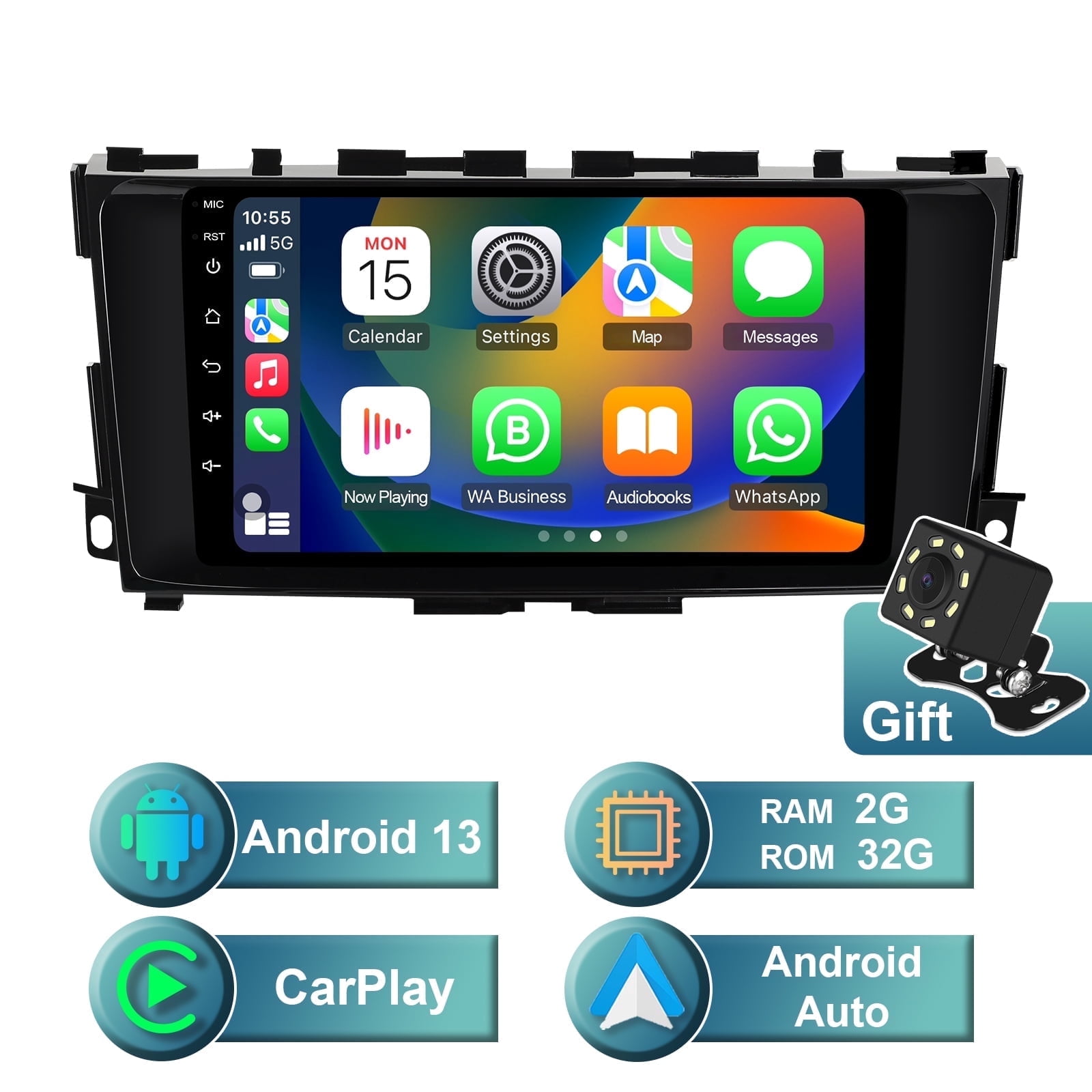 2G 32G 9 inch Android 13 Car Stereo for Nissan Altima 2014-2018 WiFi6 ...