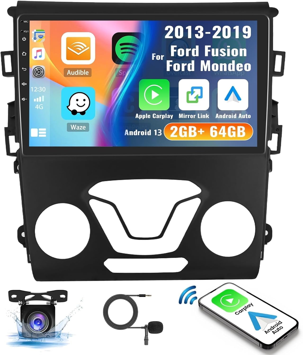 [2G 64G] Android Car Stereo for Ford Fusion Mondeo 20 -2019 Apple ...