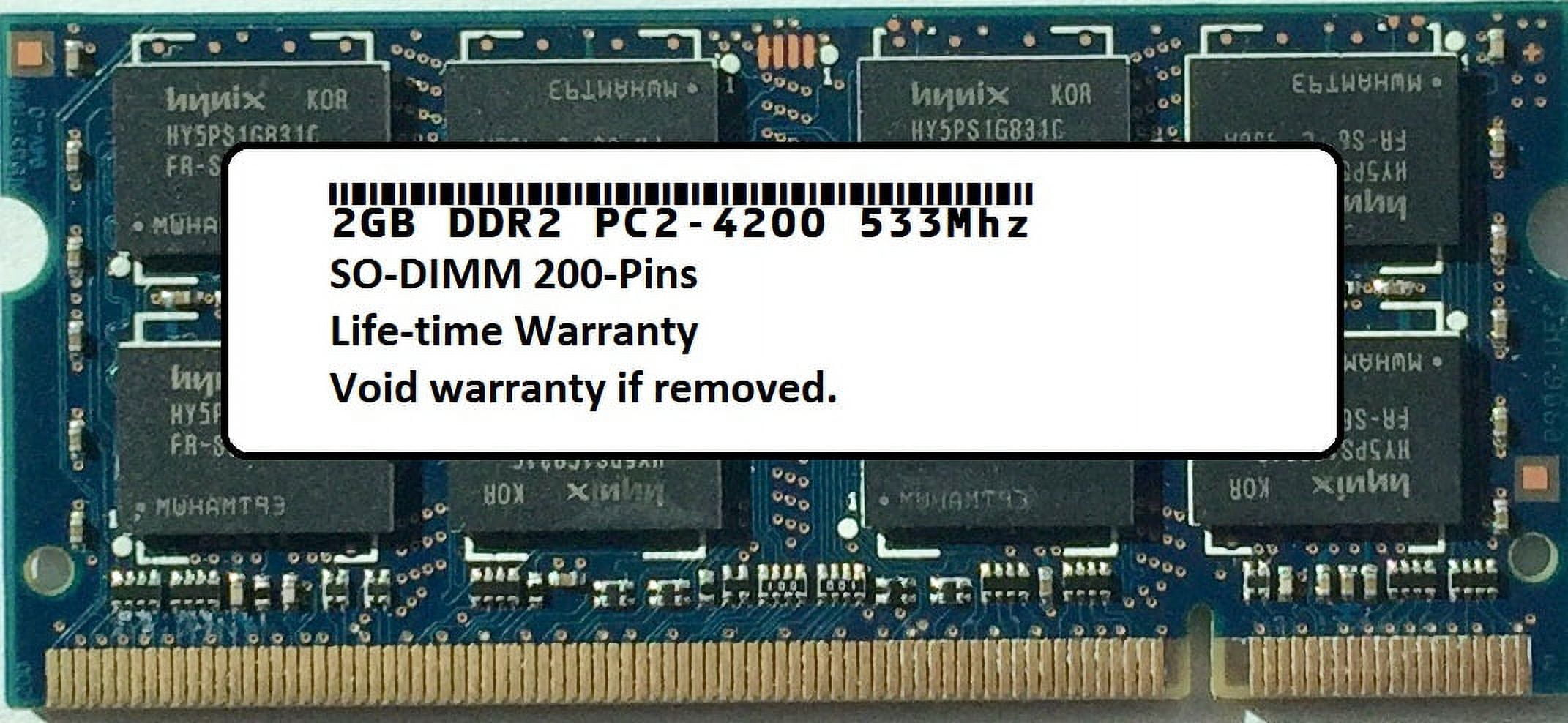 2GB DDR2 PC4200 PC2-4200 SODIMM 533 MHz PC2-4200 LAPTOP Memory 200-Pin ...