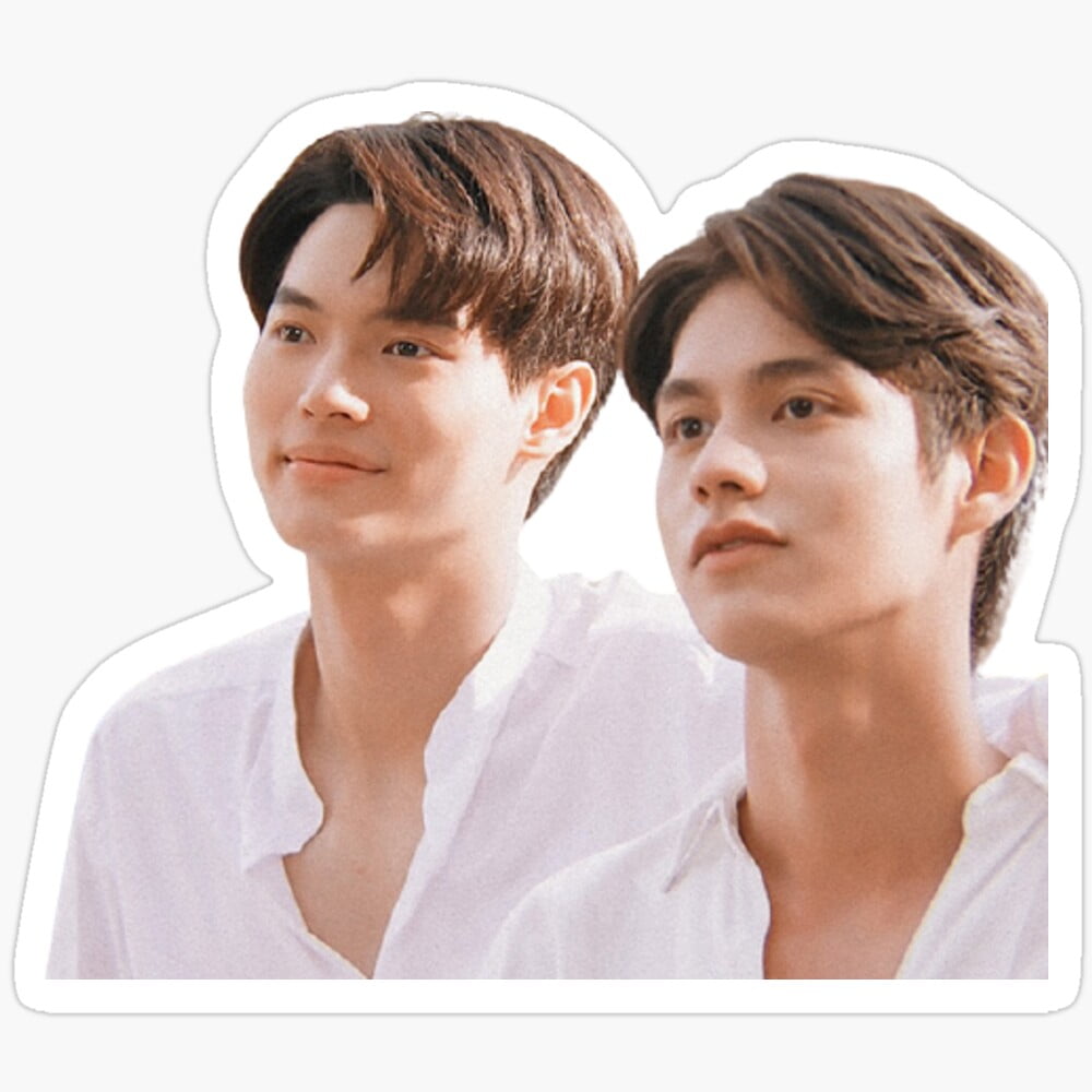 2Gether Tine And Sarawat Couple Photo Sticker Phone Decal Water Bottle ...