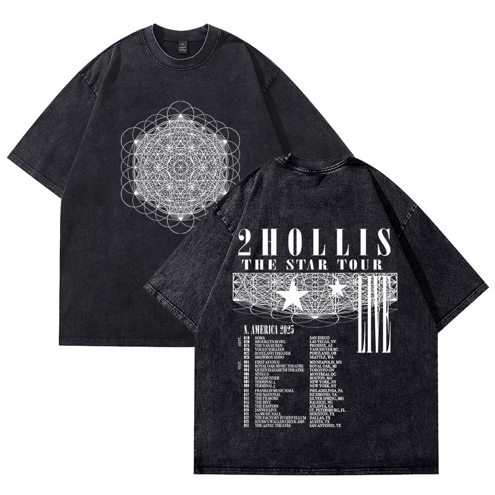 2Hollis The Star Tour T-shirts Merch Unisex Vintage Cotton Wash Tees ...