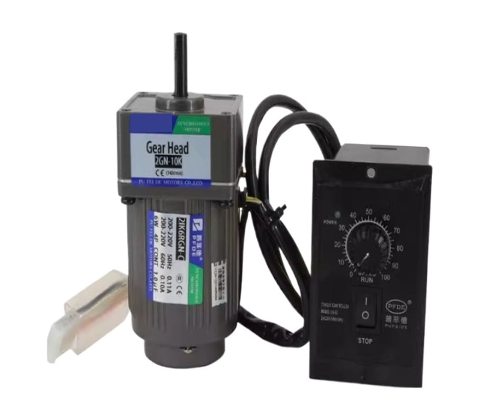 2IK6GN-C 6W AC Gear Reducer Motor with Speed Regulator Adjustable Speed ...
