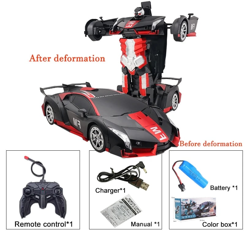 2IN1 Electric RC Car Transformation Robots One-key Deformation Car ...