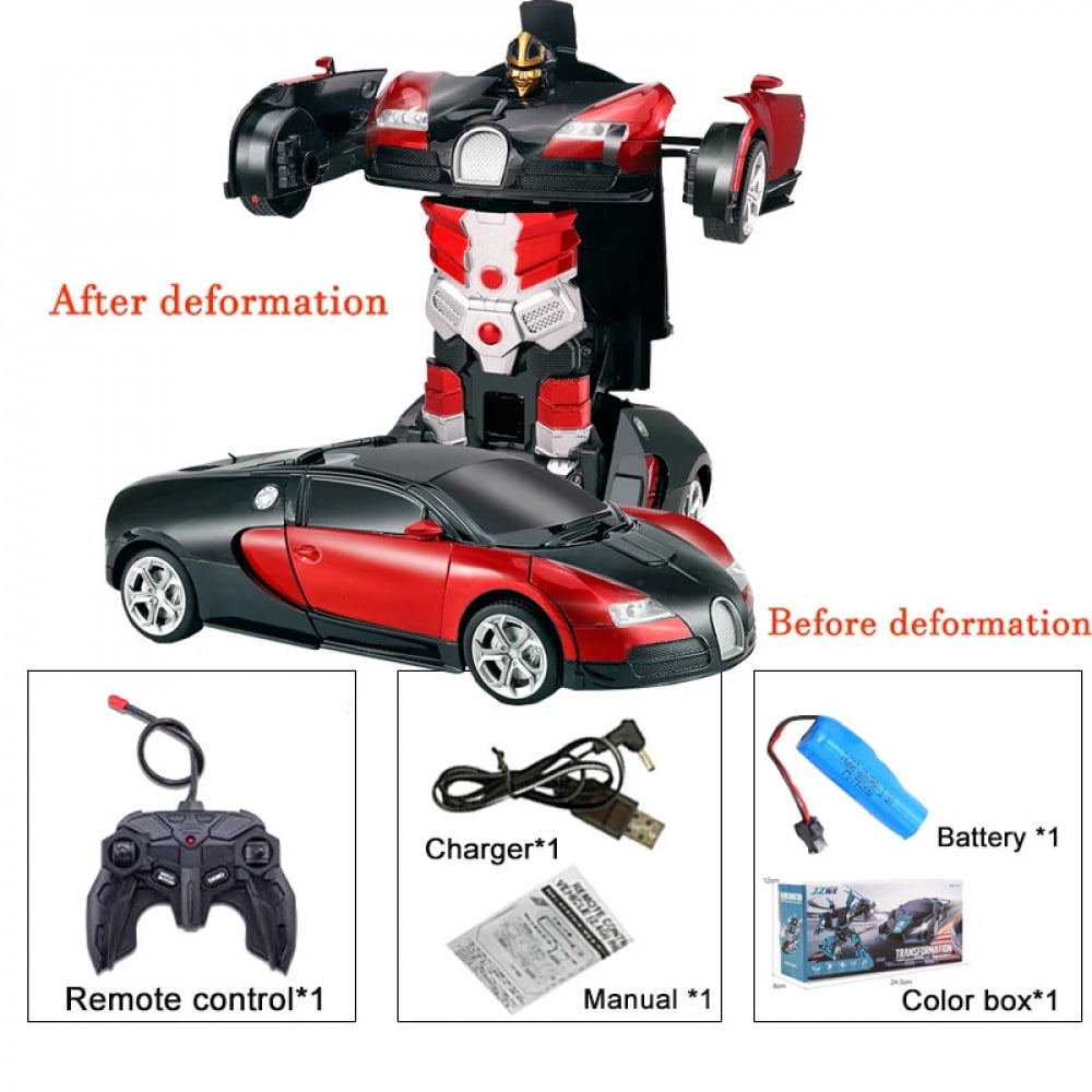 2IN1 Electric RC Car Transformation Robots One-key Deformation Car ...