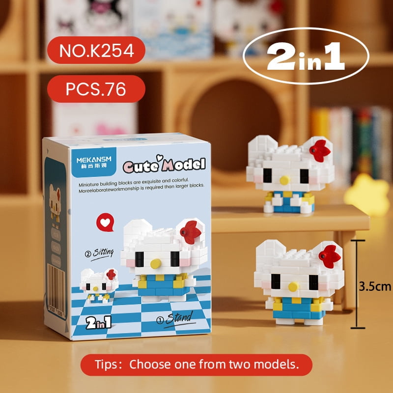 2IN1 Sanrio Building Blocks Hello Kitty Lega Blocks Melody Cartoon ...