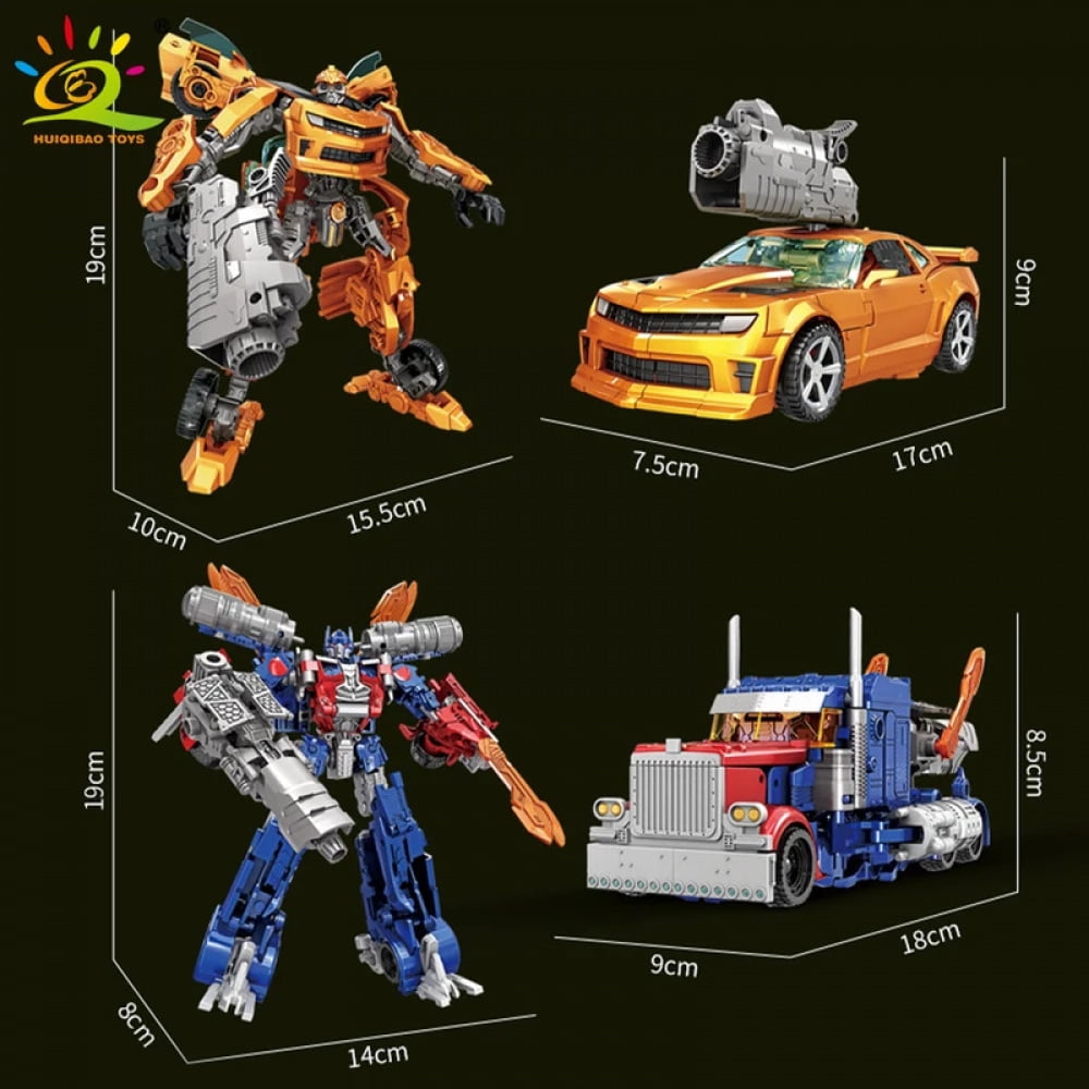 2IN1 Transformation Toys Robot Car Alloy Plastic Movie Anime Action ...