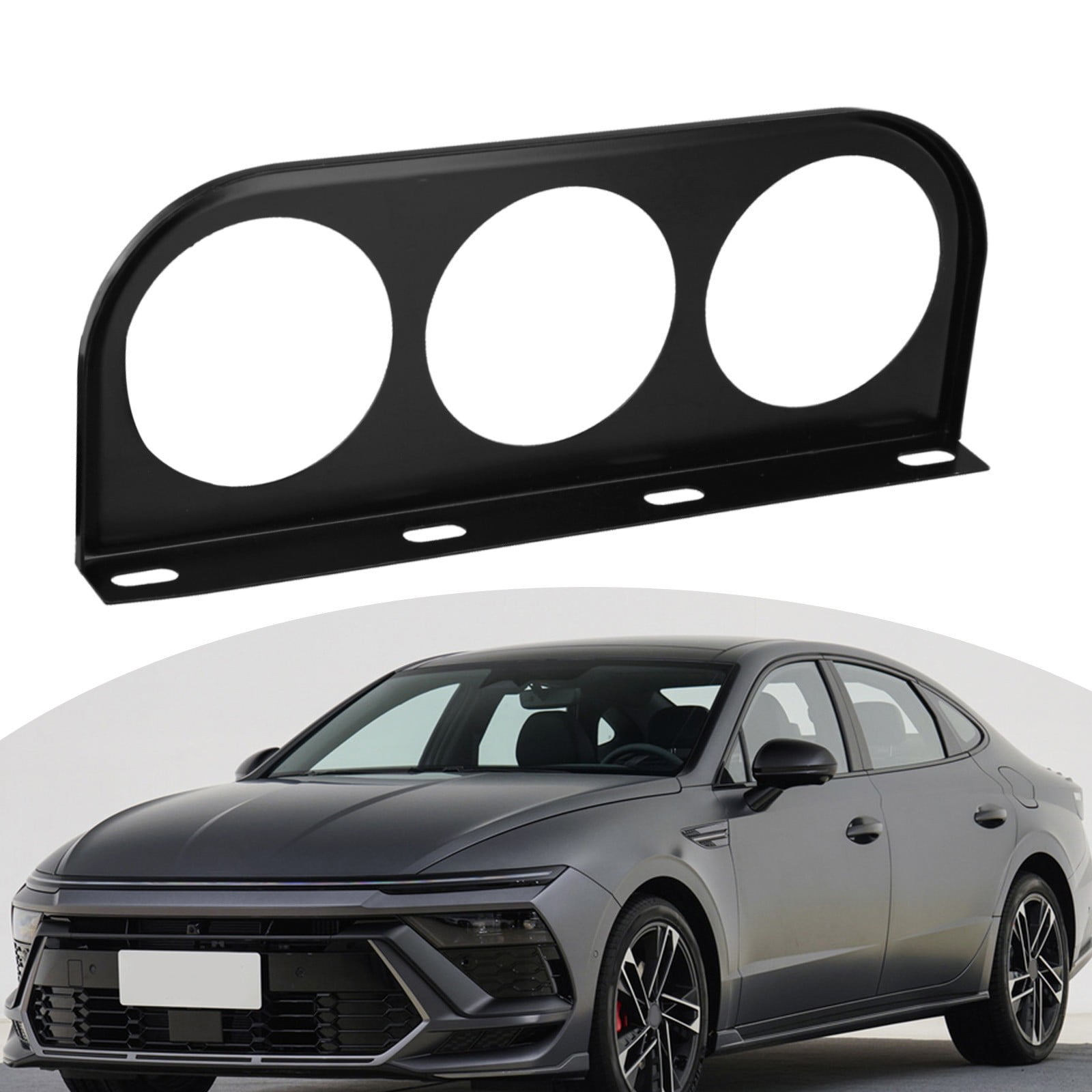 2INCH 52mm Car Meters Holder Black Gauge Bracket Three holes Instrument ...